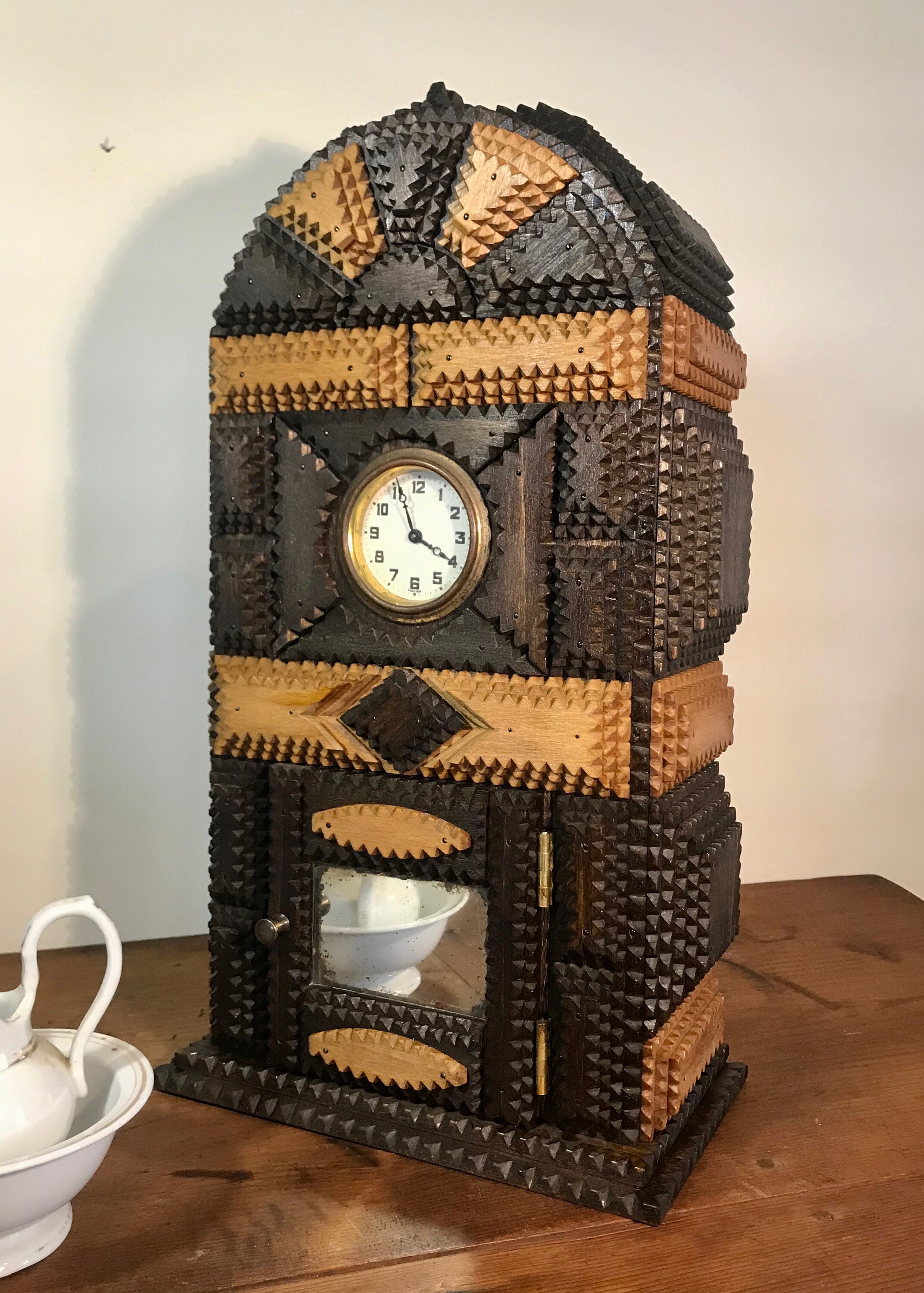 TRAMP ART CLOCK - Etsy