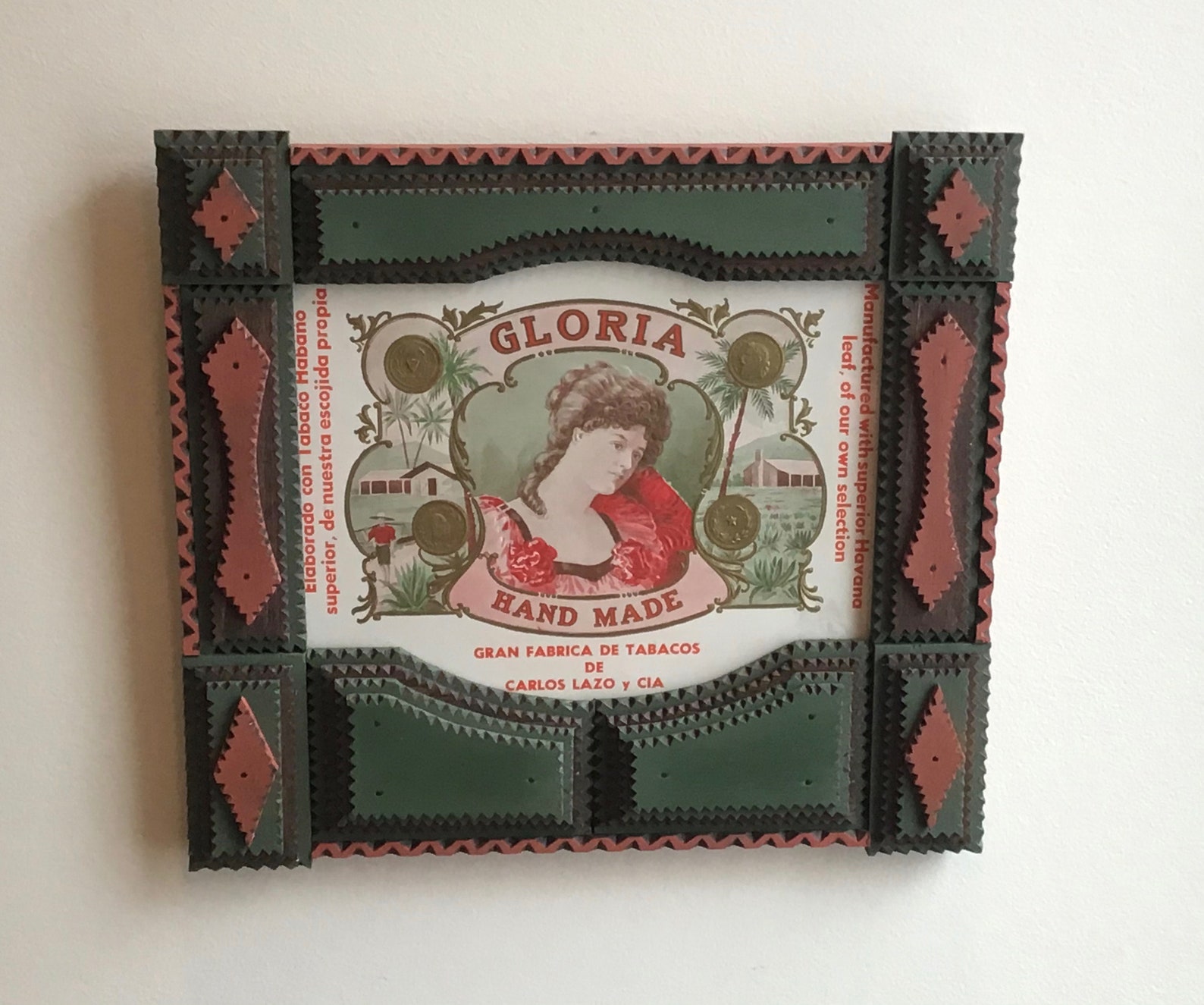 Cigar Box Lithograph Tramp Art Frame | Etsy