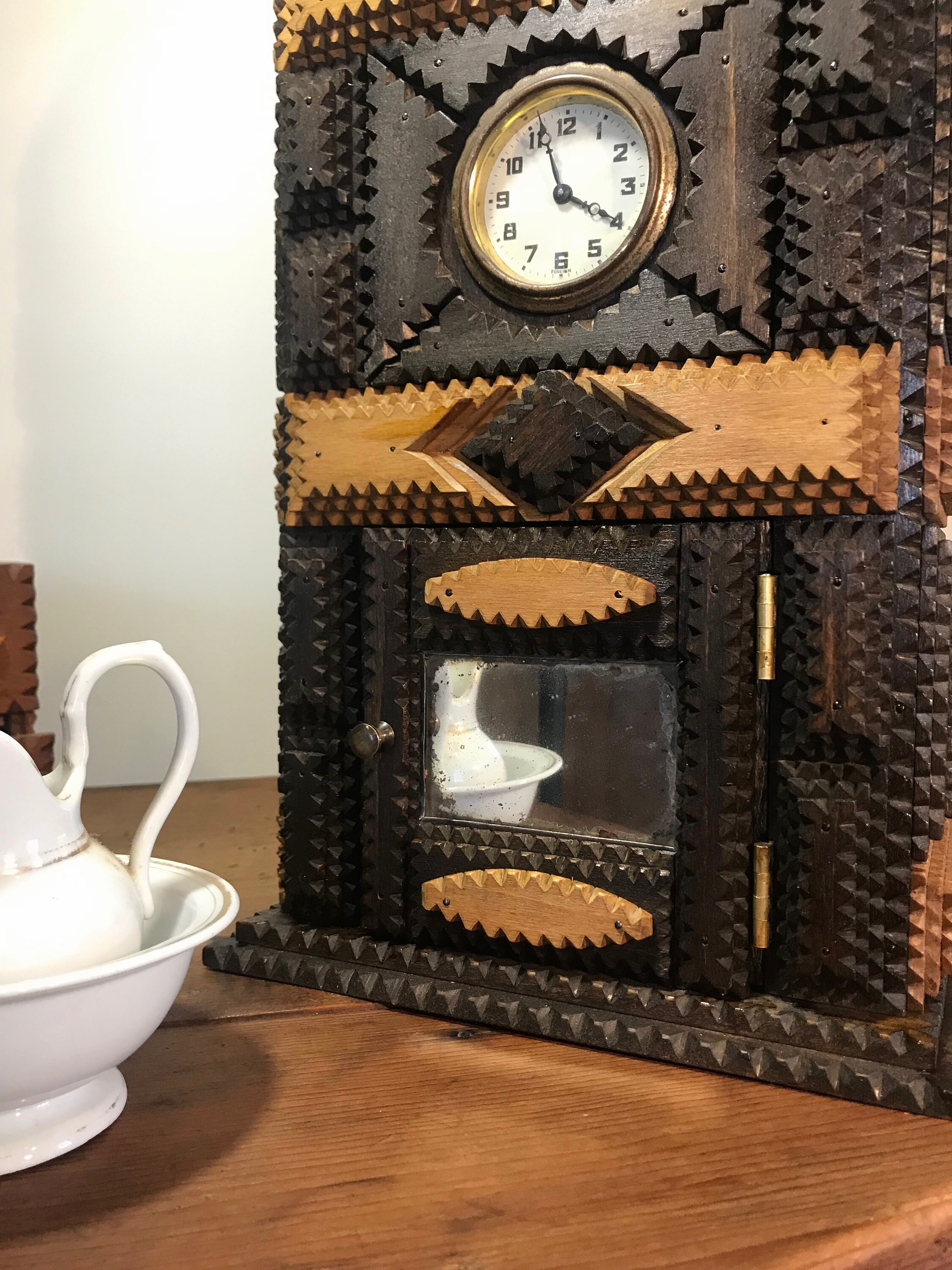 TRAMP ART CLOCK - Etsy