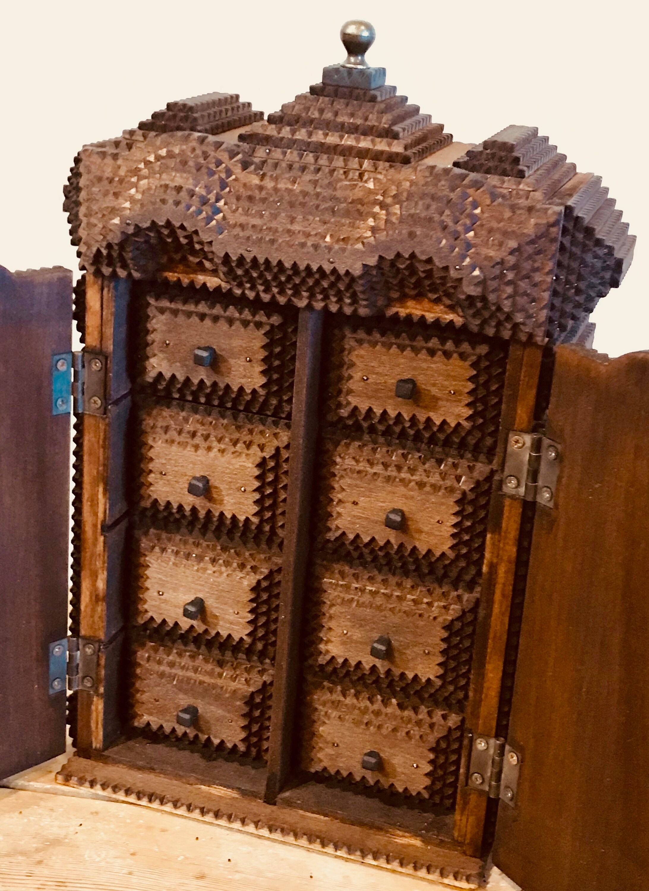 Tramp Art Spice Chest - Etsy