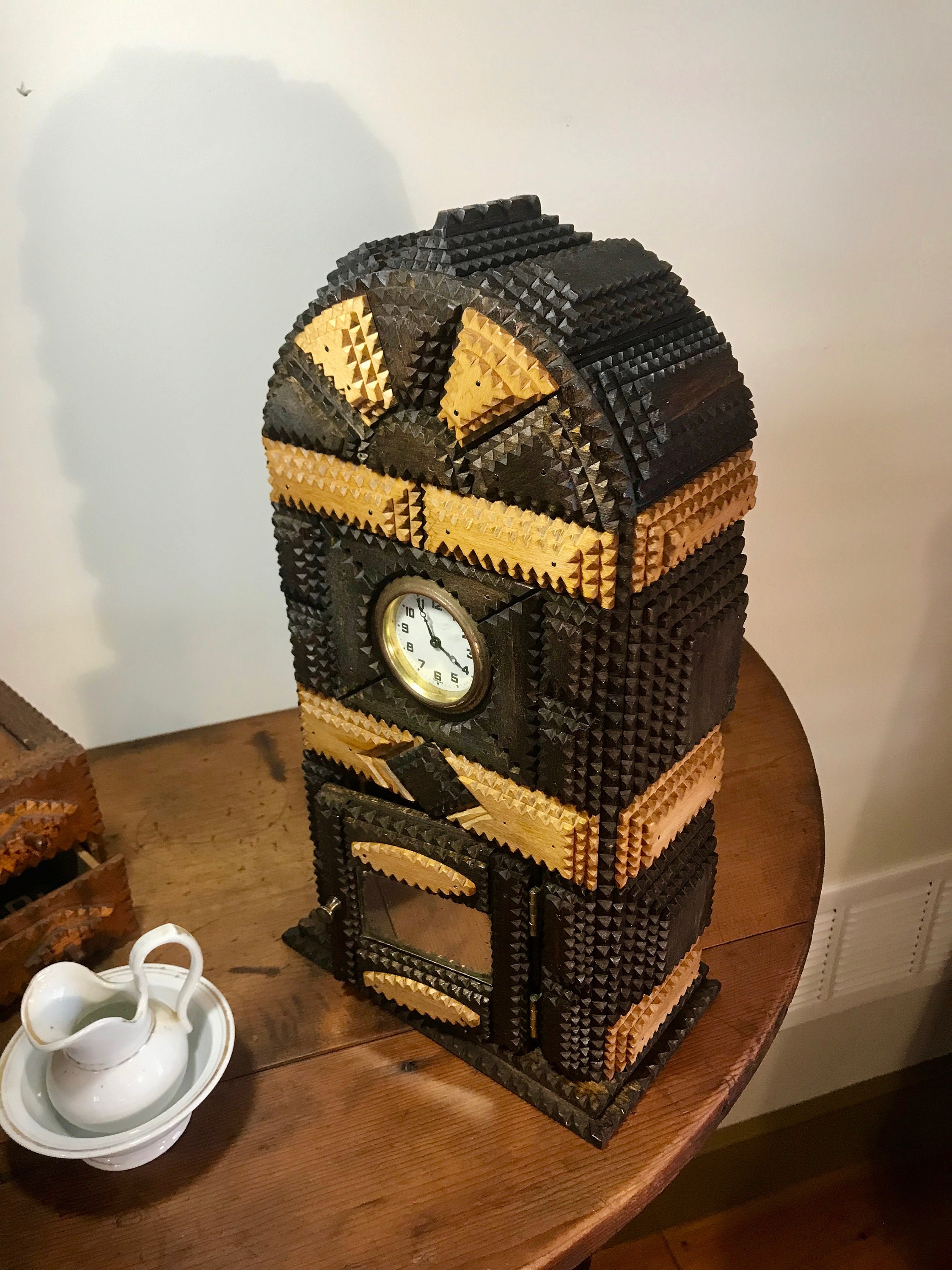 TRAMP ART CLOCK - Etsy