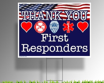First responder sign | Etsy