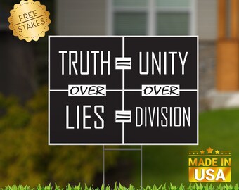 Truth Over Lies Yard Sign - Etsy