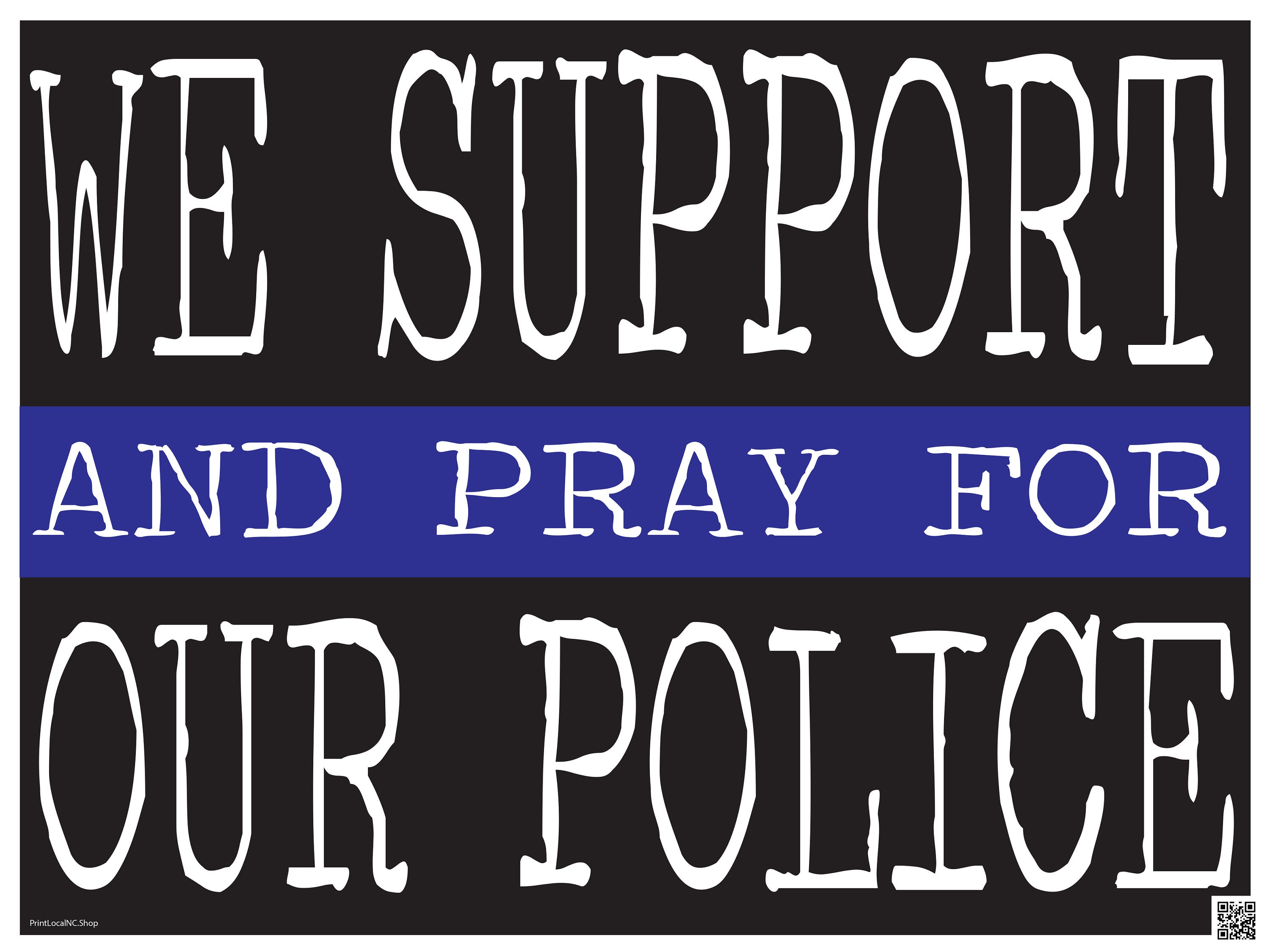 We Support and Pray for our Police Blue Lives | Etsy