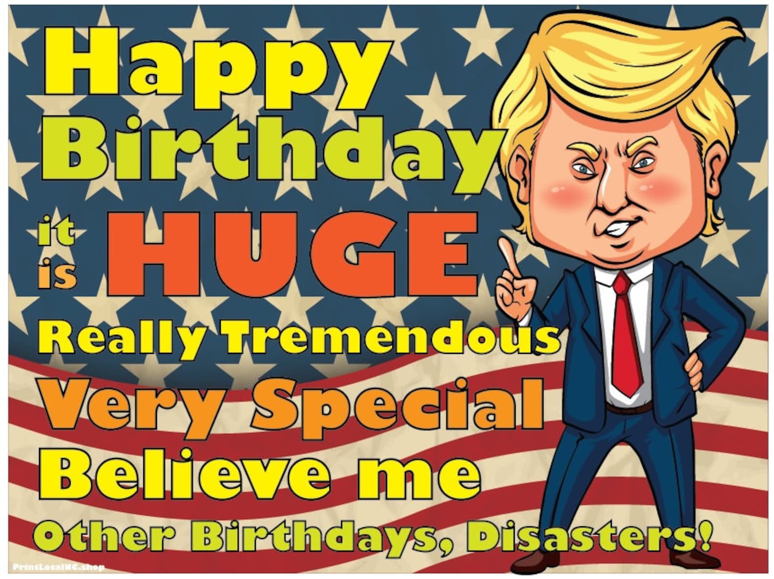 Happy Birthday trump Edition 18 X 24 | Etsy