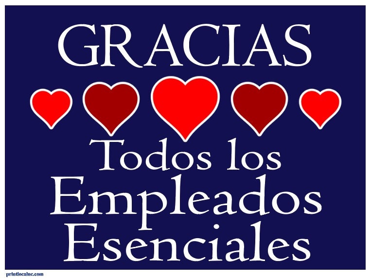 Spanish Version Thank You All Esstential Employees Gracias A Todos spanish-version-thank-you-all-esstential-employees-gracias-a-todos