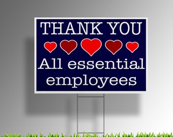 Thank You Yard Sign | Etsy