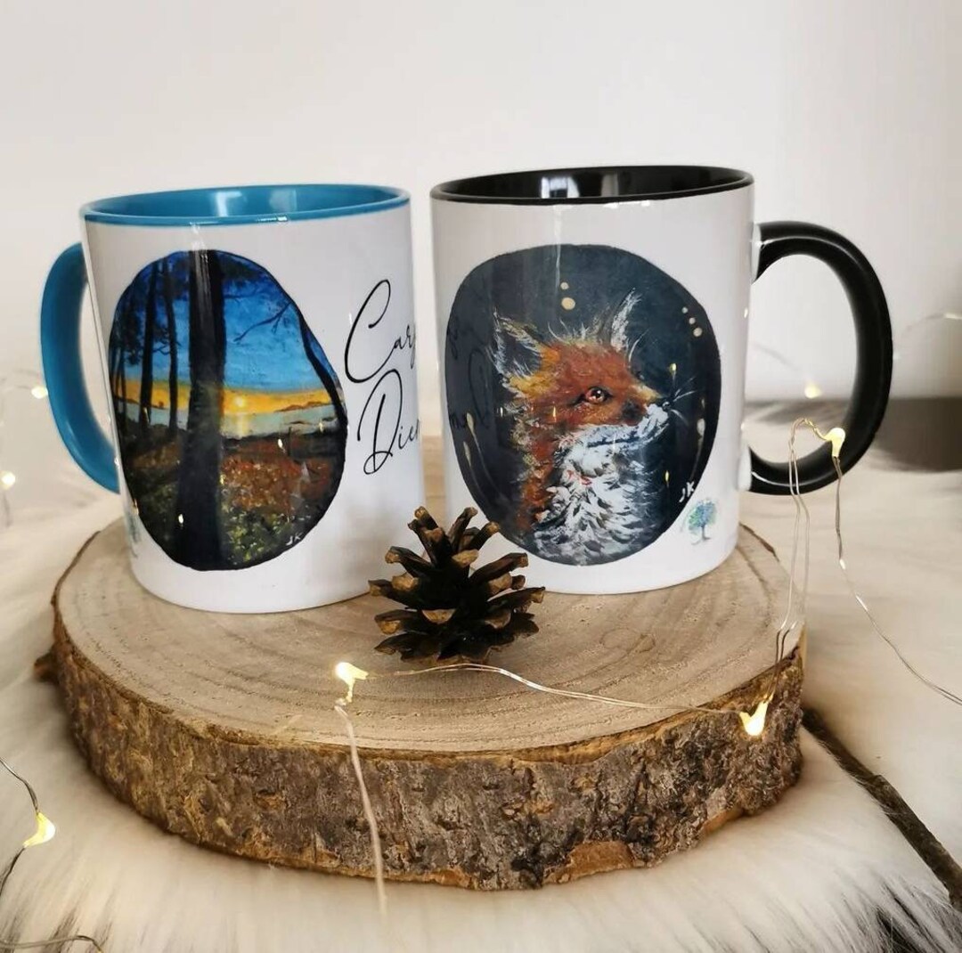 Personalized Mugs. Illustration Mugs. Samil Cup. Fox. Owl. Cups Own ...