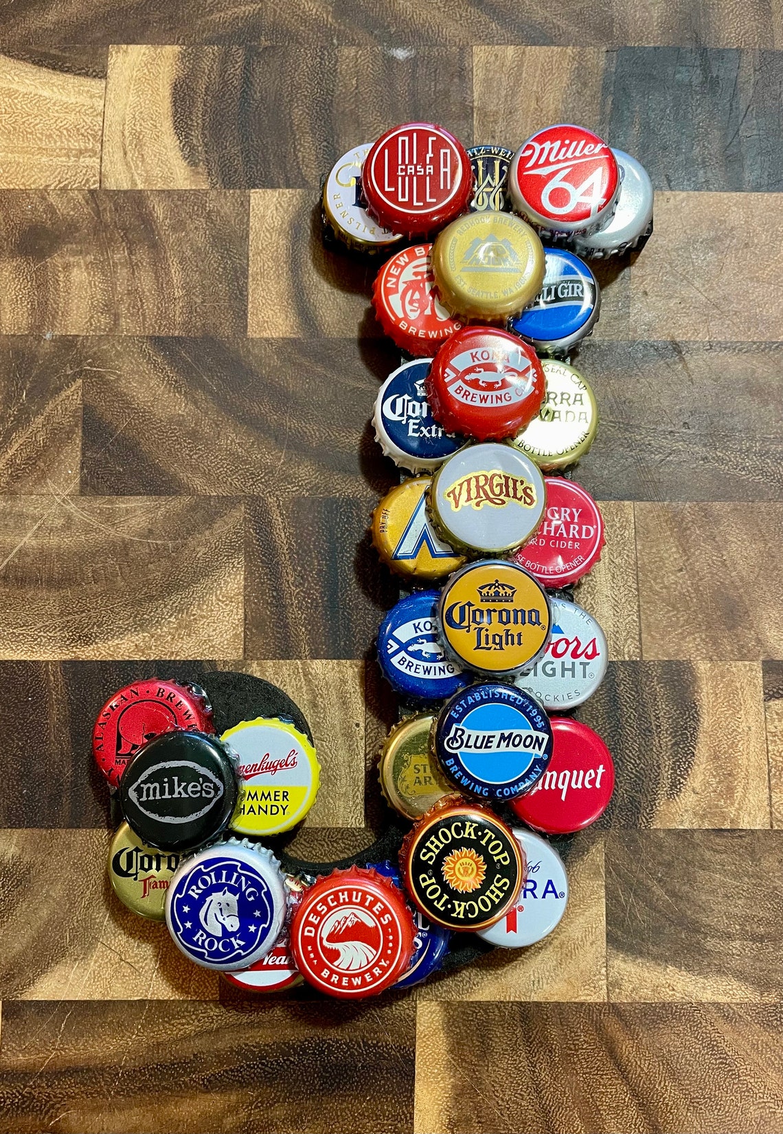Bottle Cap Letter - Etsy