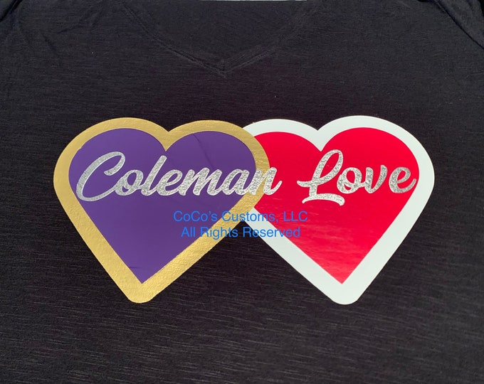 Coleman Love Tee Delta Omega - Etsy