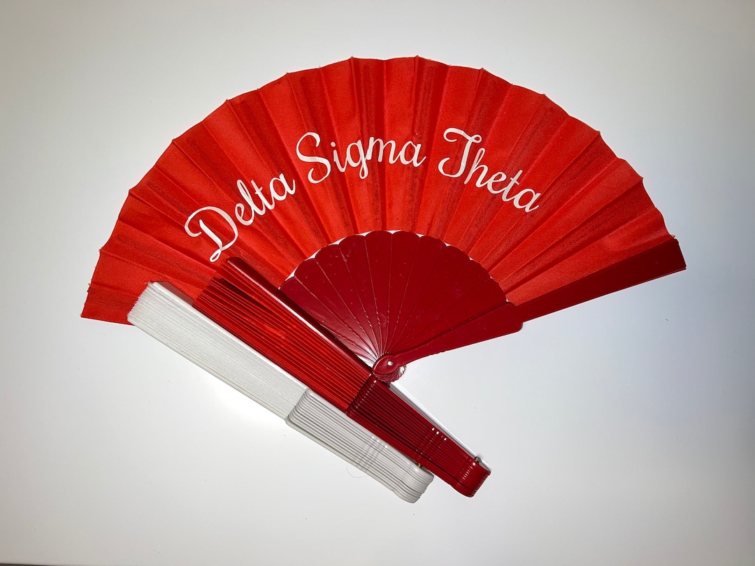 Delta Sigma Theta DST Folding Hand Fan - Etsy