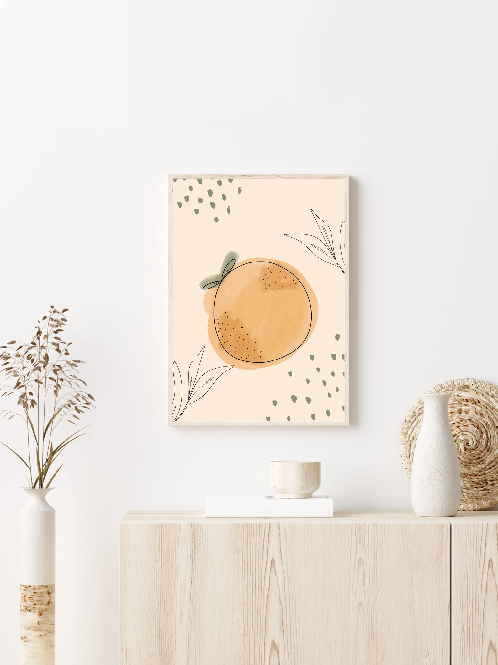 Orange Abstract Print | Digital Print | Bohemian Art - Etsy