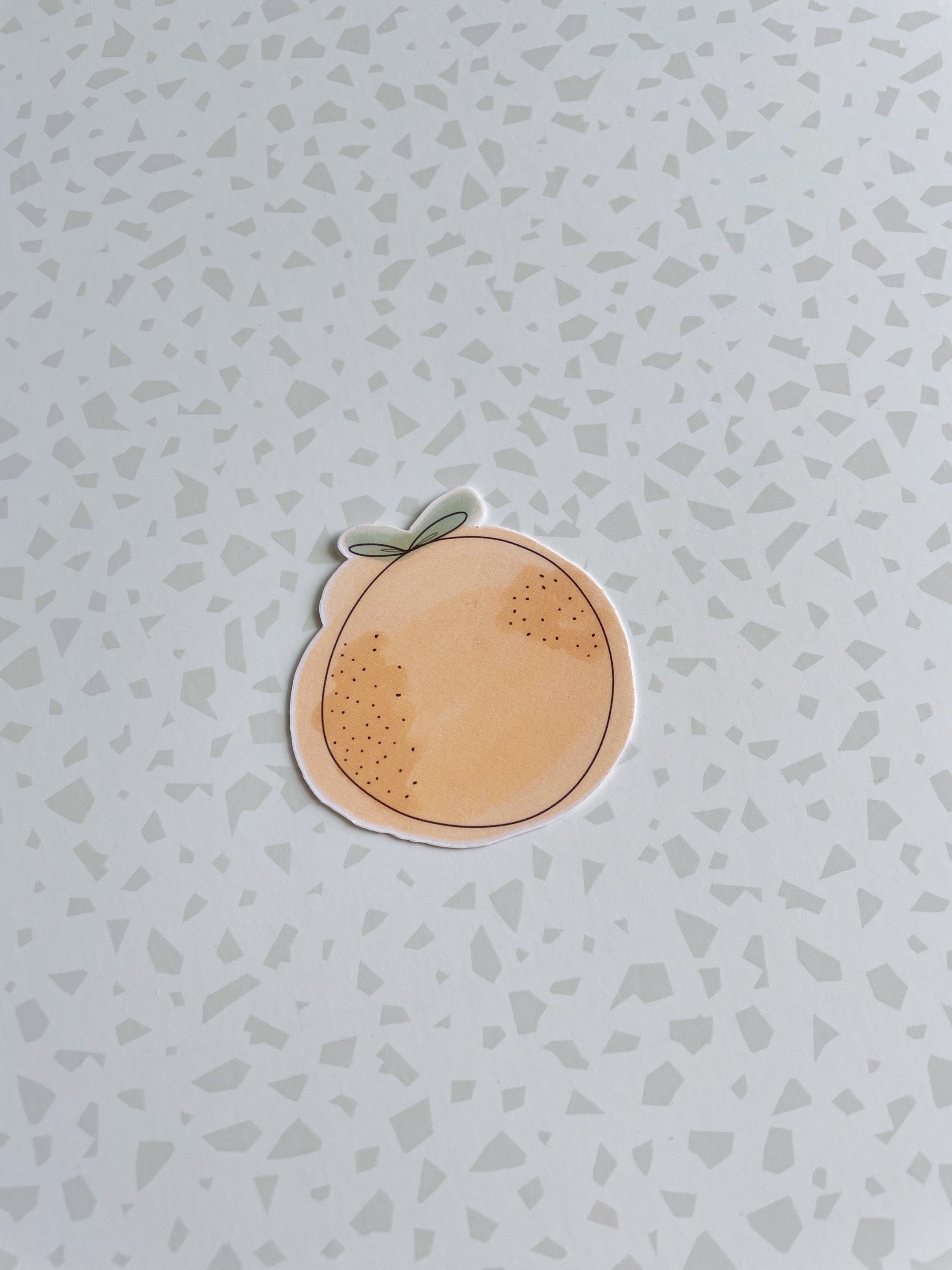Orange Sticker | Vinyl Sticker of an Orange | Water Resistant Sticker ...