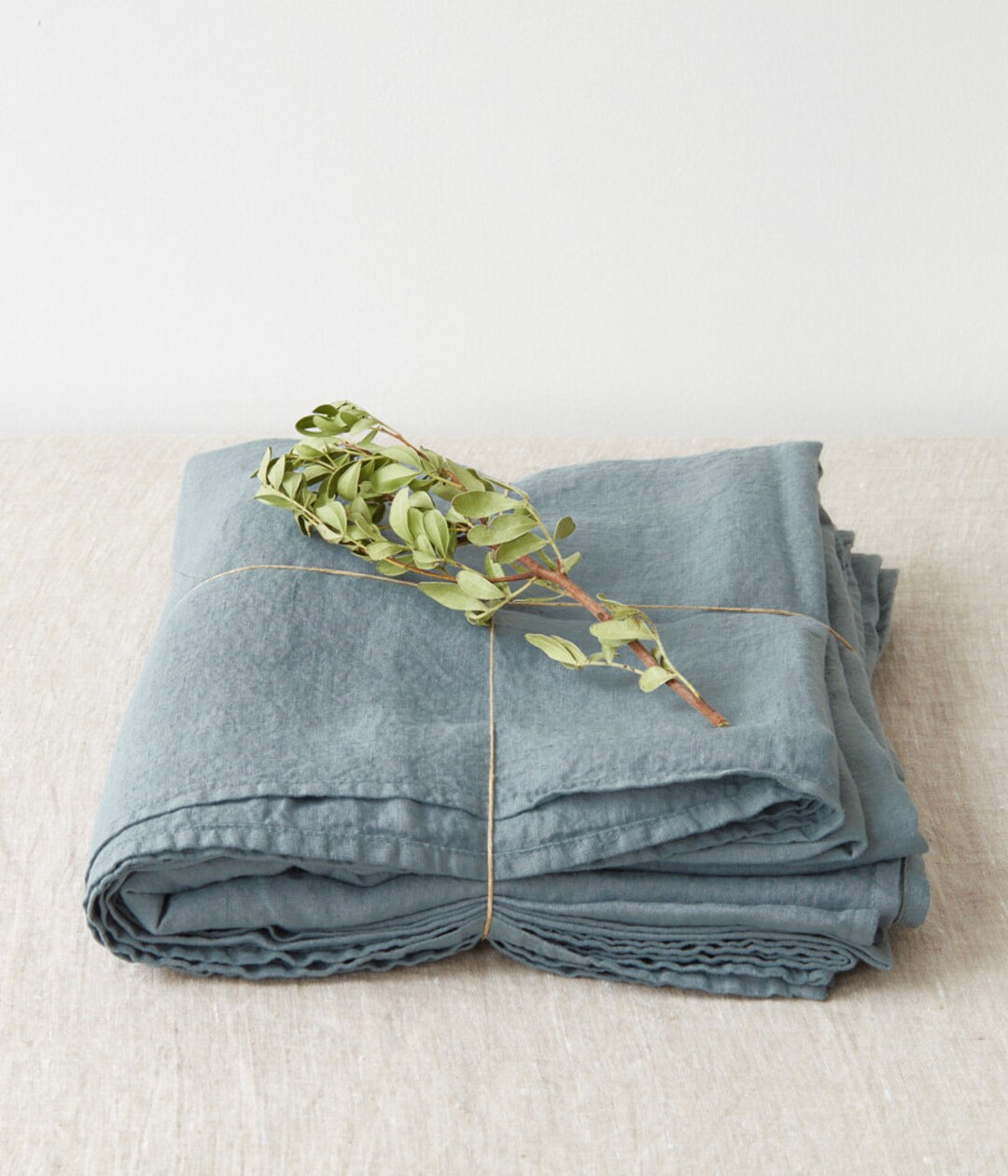 Blue Linen Sheets. Natural Linen Fabric Bed Sheets. - Etsy
