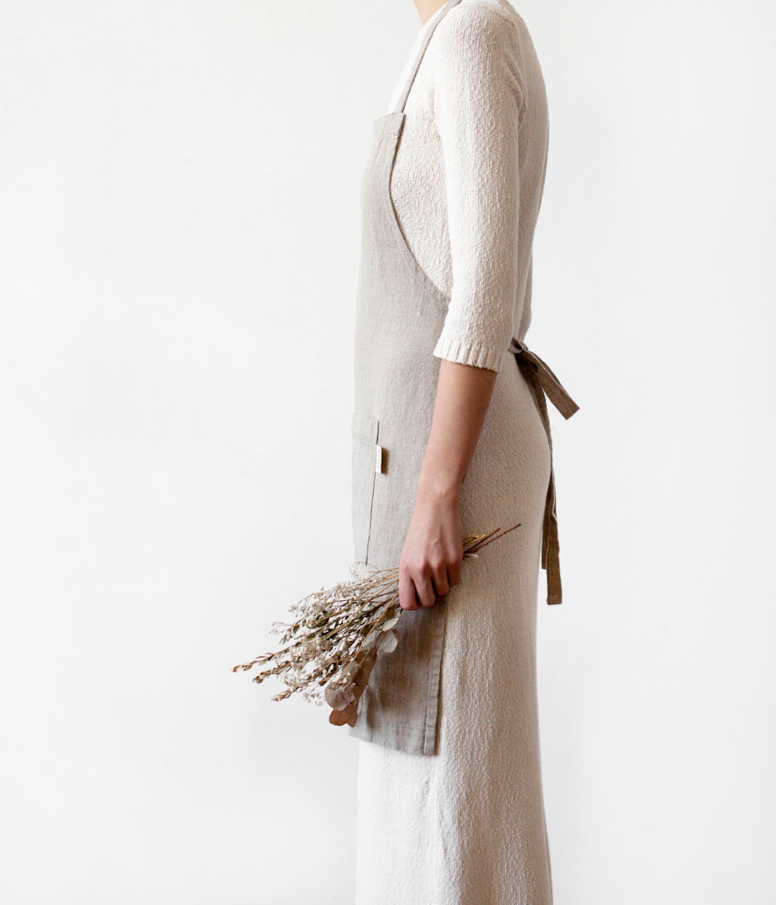 Natural Linen Aprons for Women. Handmade Apron for Men. Washed - Etsy