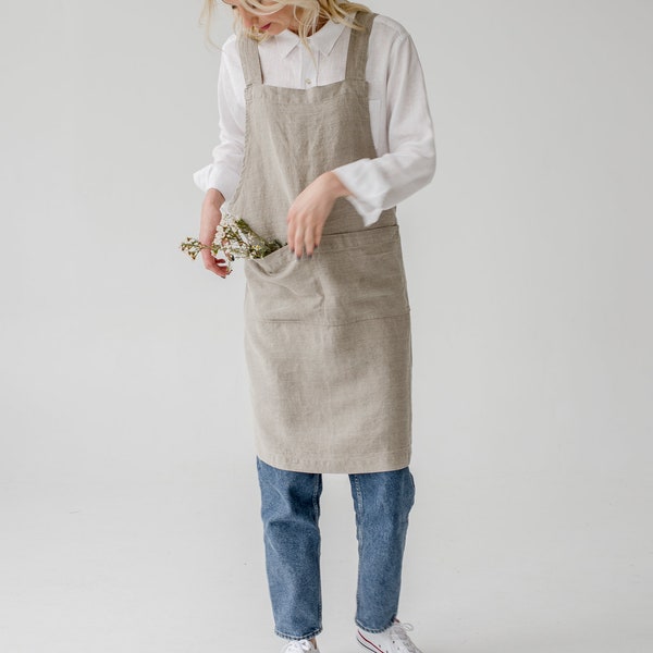 Natural Linen Apron - Etsy