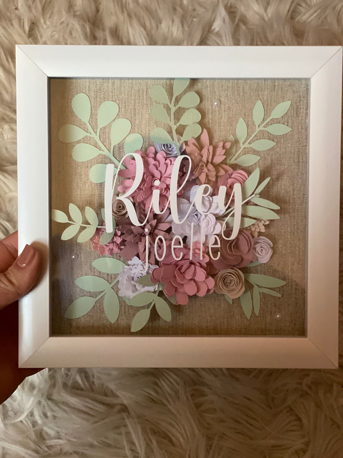Floral Shadow Box Custom Shadow Box Personalized Shadow - Etsy UK