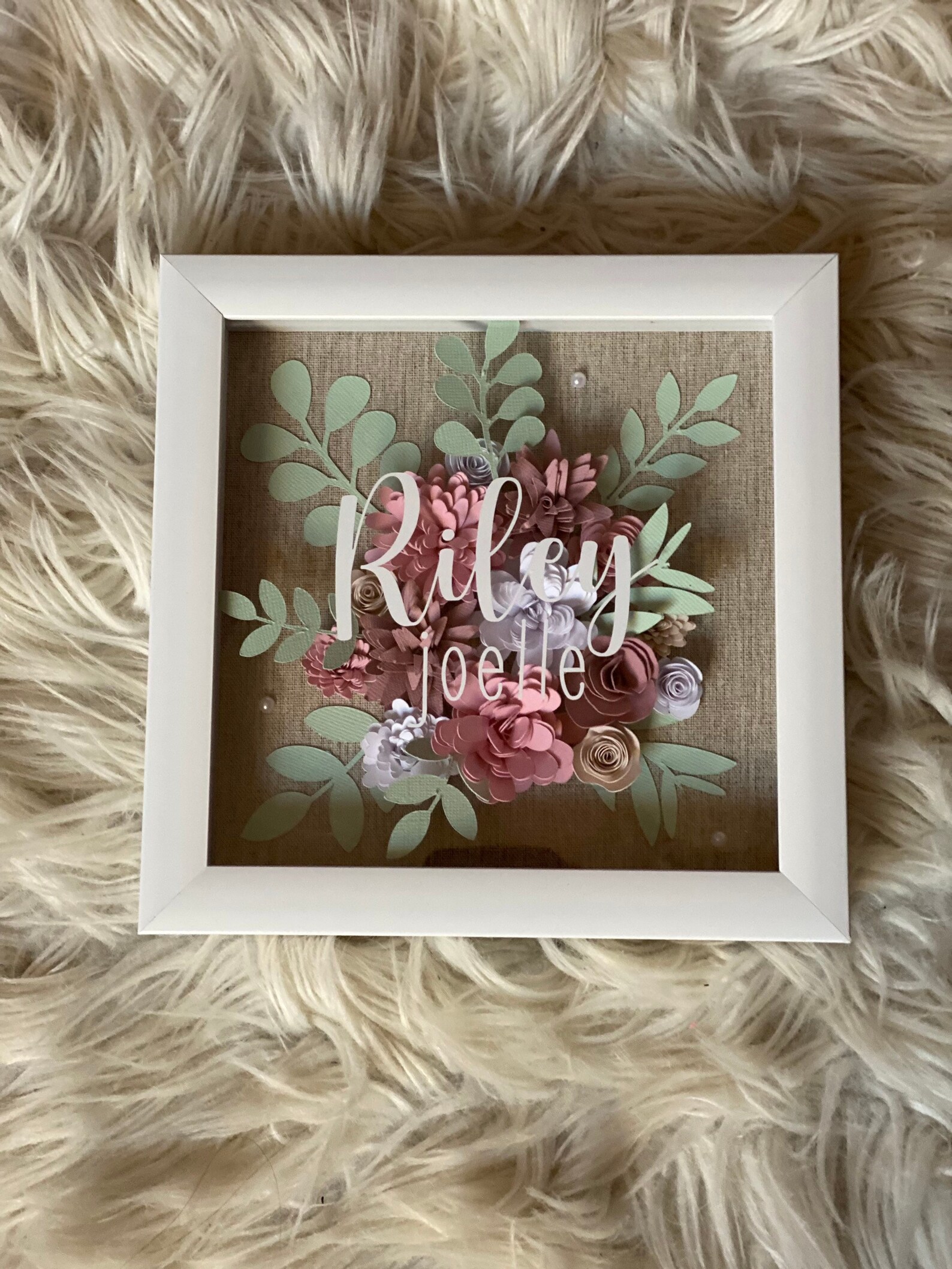 Floral Shadow Box Custom Shadow Box Personalized Shadow - Etsy UK