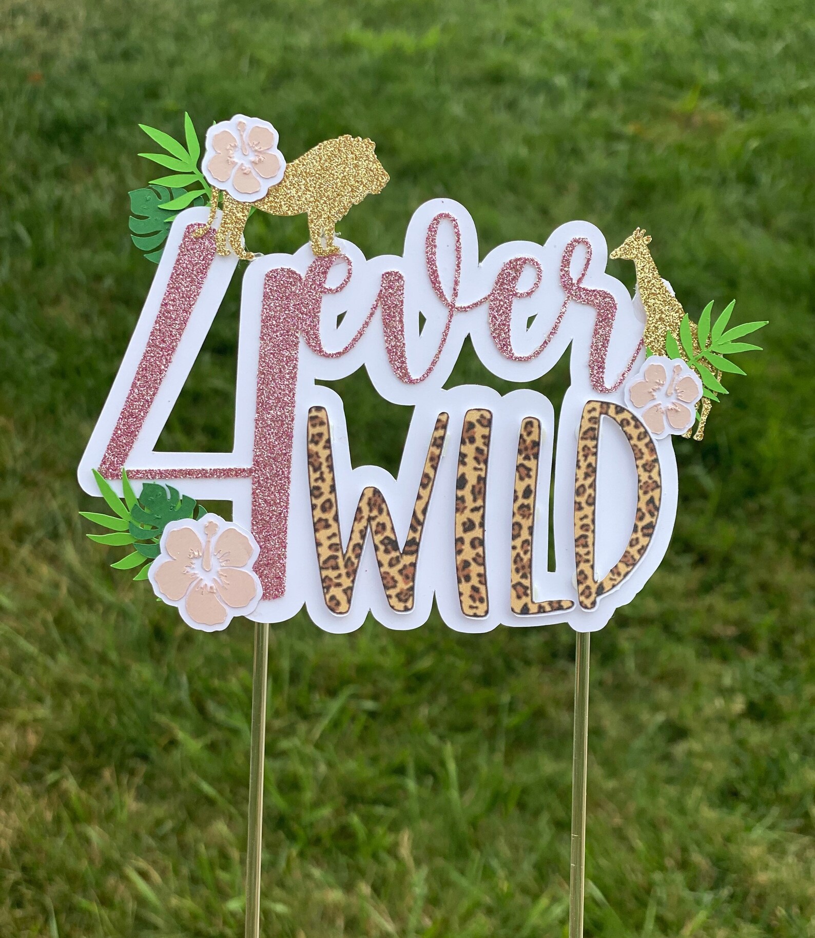 4 Ever Wild Cake Topper Fourth Birthday Cake Topper - Etsy