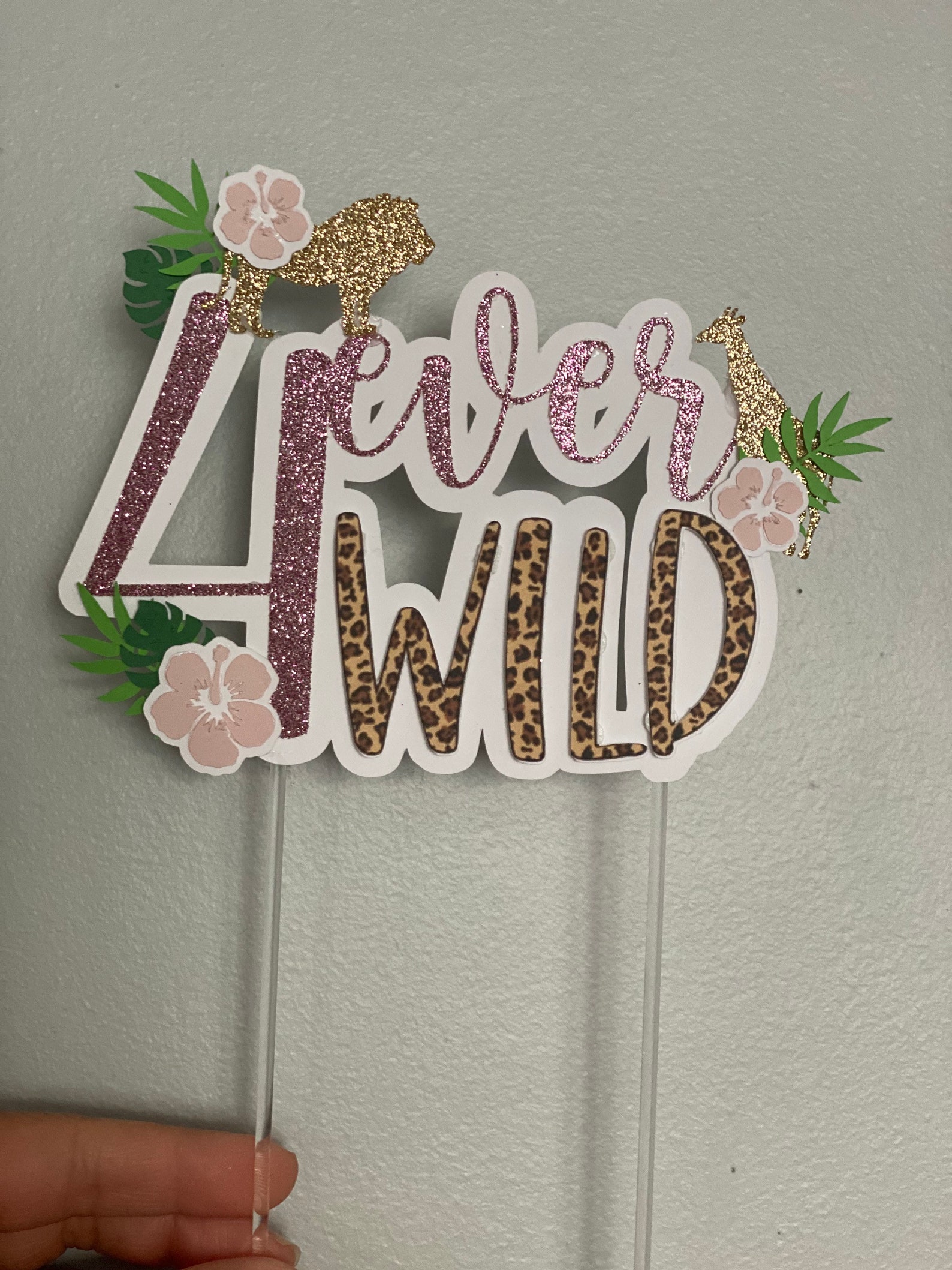 4 Ever Wild Cake Topper Fourth Birthday Cake Topper - Etsy