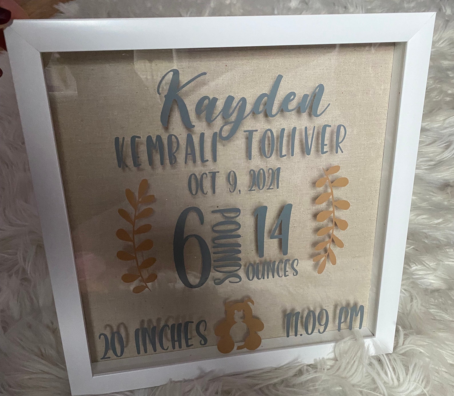 Birth Stat Shadow Box Personalized Shadow Box Baby Gift - Etsy