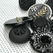 Vintage Black Embellished Button Assortment - Etsy
