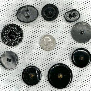 Vintage Black Embellished Button Assortment - Etsy