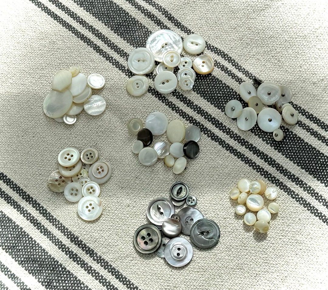 Vintage Shell MOP Button Assortment - Etsy