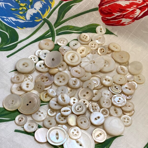 Vintage Shell Button - Etsy