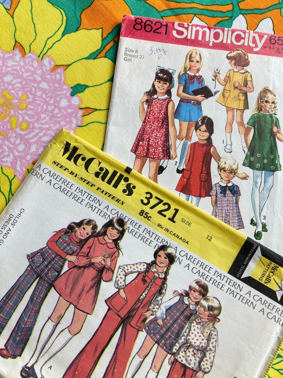 TWO Vintage 1970s Patterns Mccalls 3721 and Simplicity 8621 - Etsy