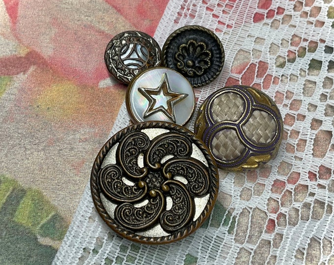 Antique Metal Buttons Victorian Mourning Button - Etsy