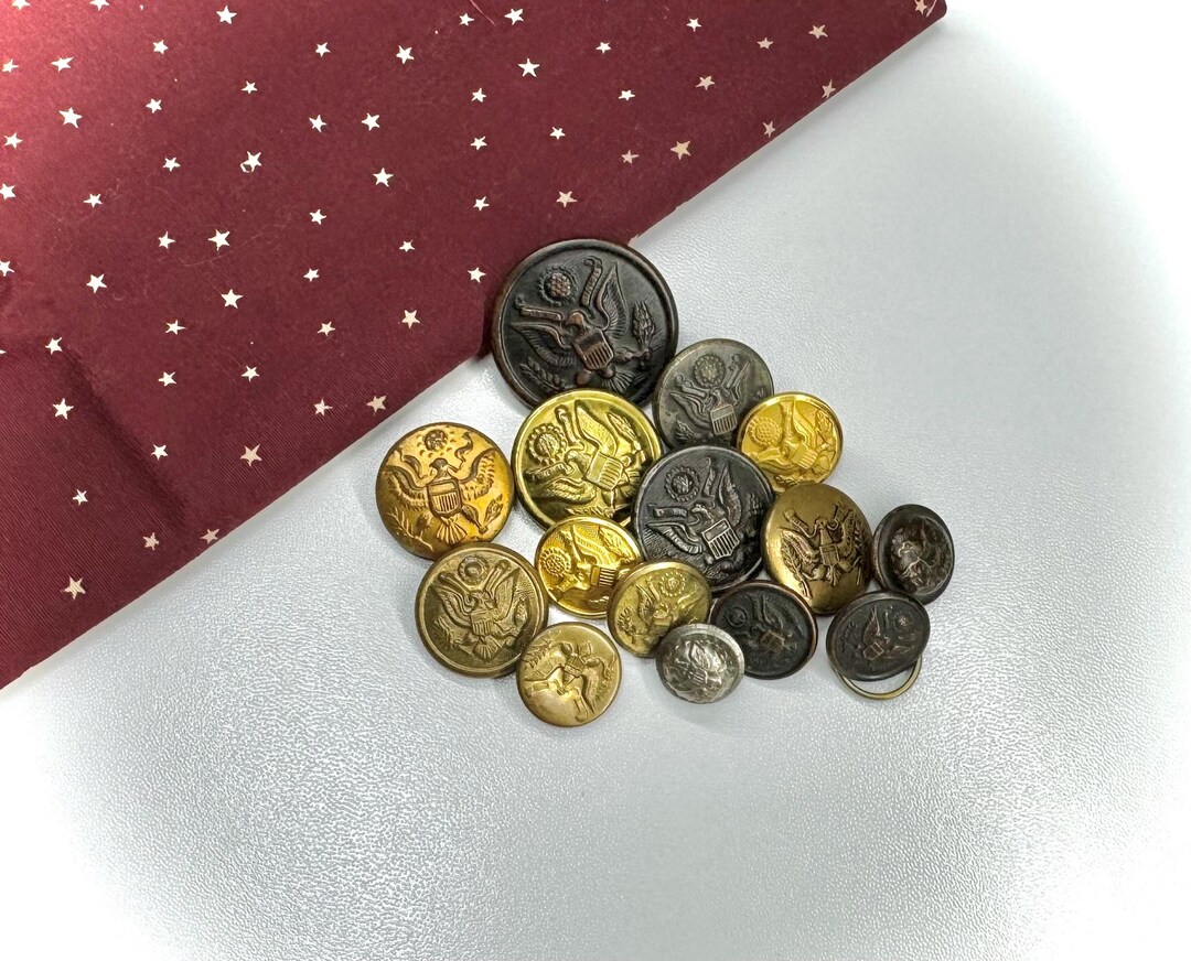 Vintage Military Army Uniform Buttons - Etsy