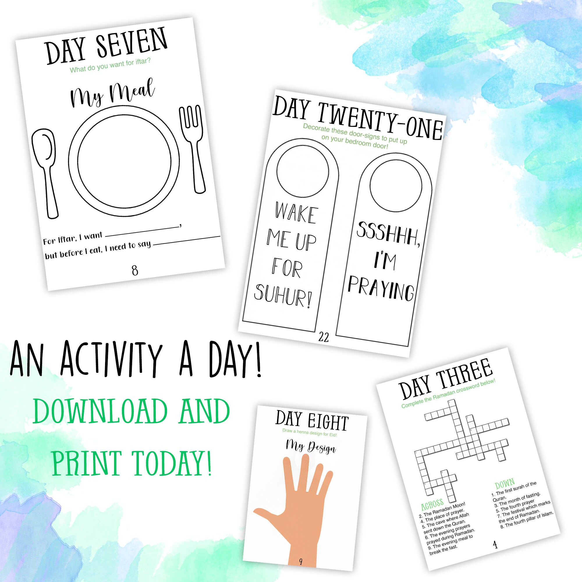 30 Day Ramadan Activity Pack Printable Ramadan Activities for Kids an ...