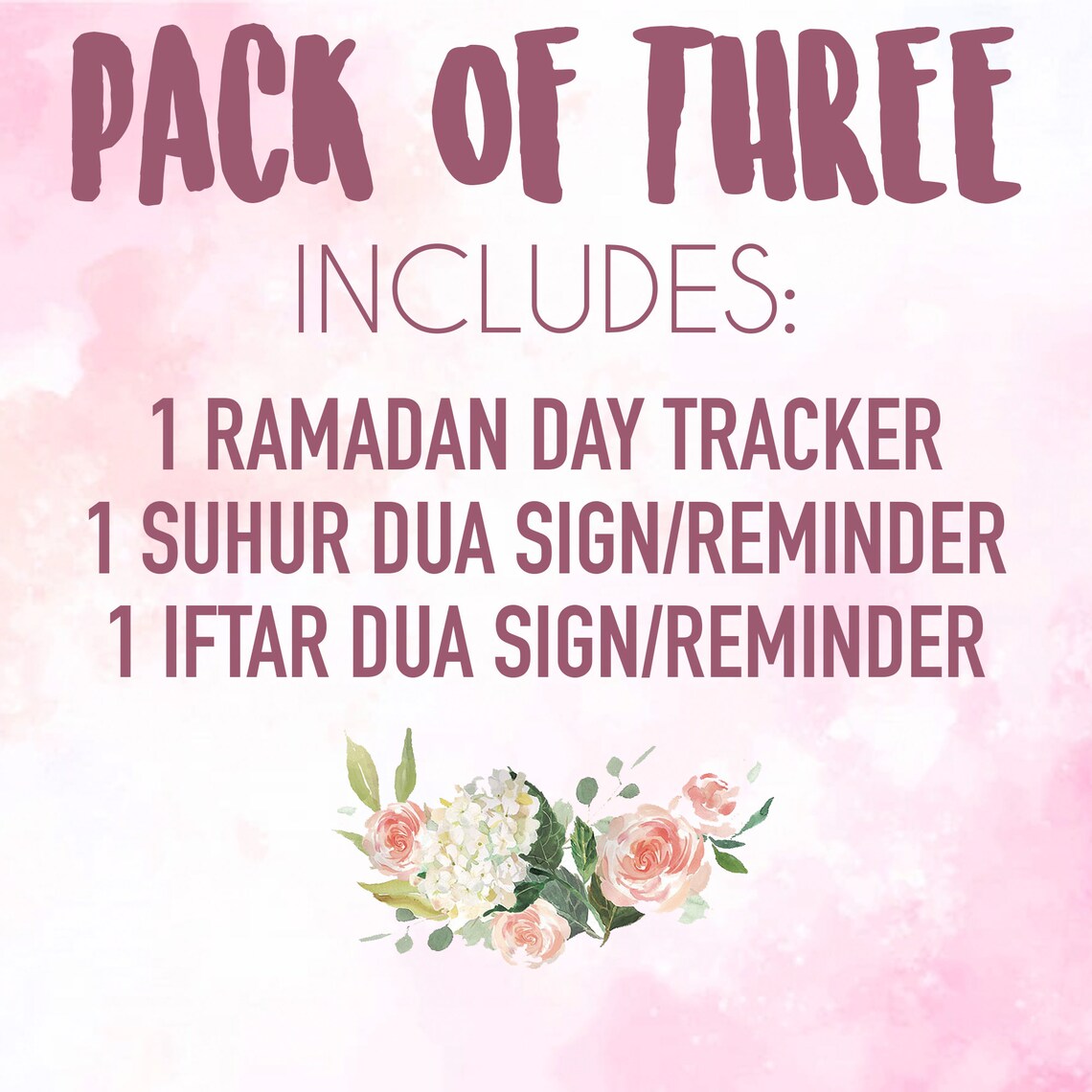 PRINTABLE Pink Suhur/iftar Dua Chart | Ramadan Islamic Decor ...
