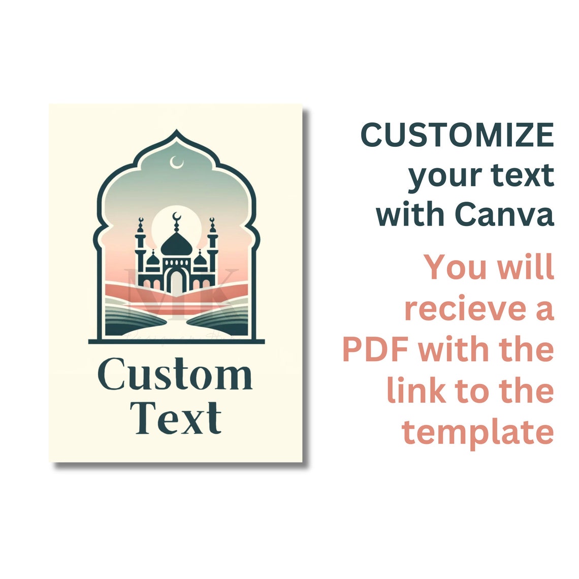 Editable Islamic Poster, Masjid Design Muslim Printable Wall Art, AI ...