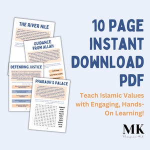 Prophet Musa (AS) Activity Pack for Kids | Islamic Learning Printables ...
