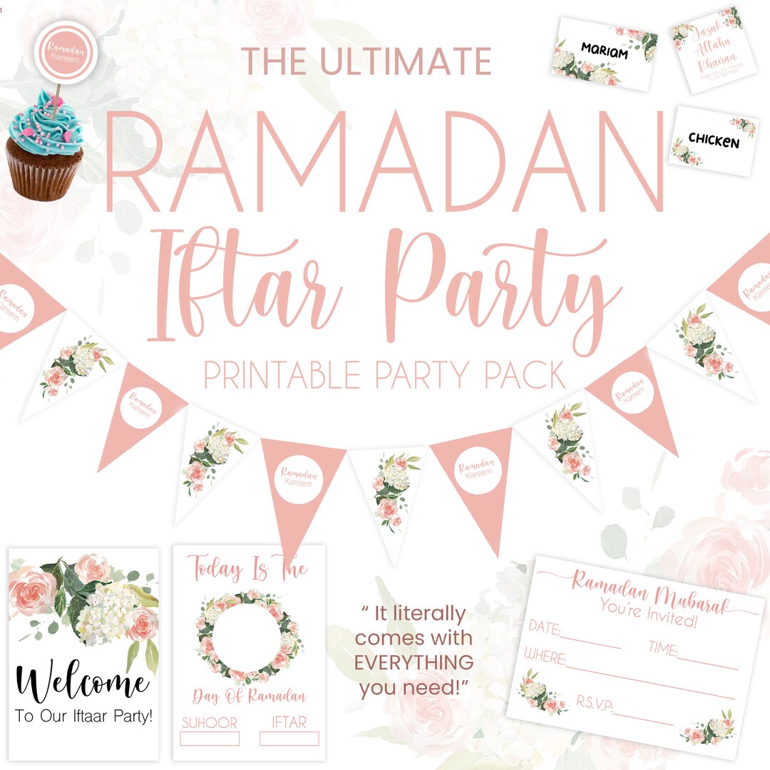Ramadan Printable Iftar Party Pack | Ramadan Islamic Decor | Printable ...