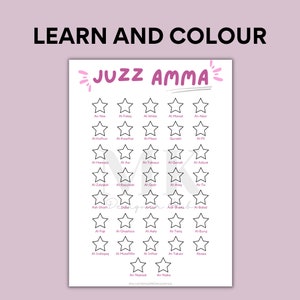 Printable Juzz Amma/ Juz 'ama Quran Progress Tracker and Reflection Set ...