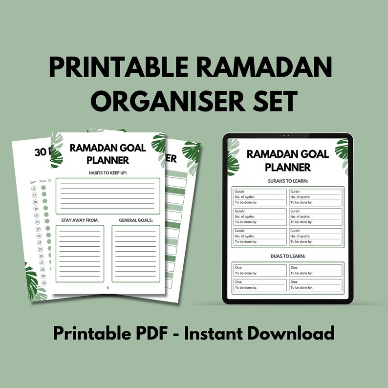 Printable Ramadan Organiser Set - Etsy