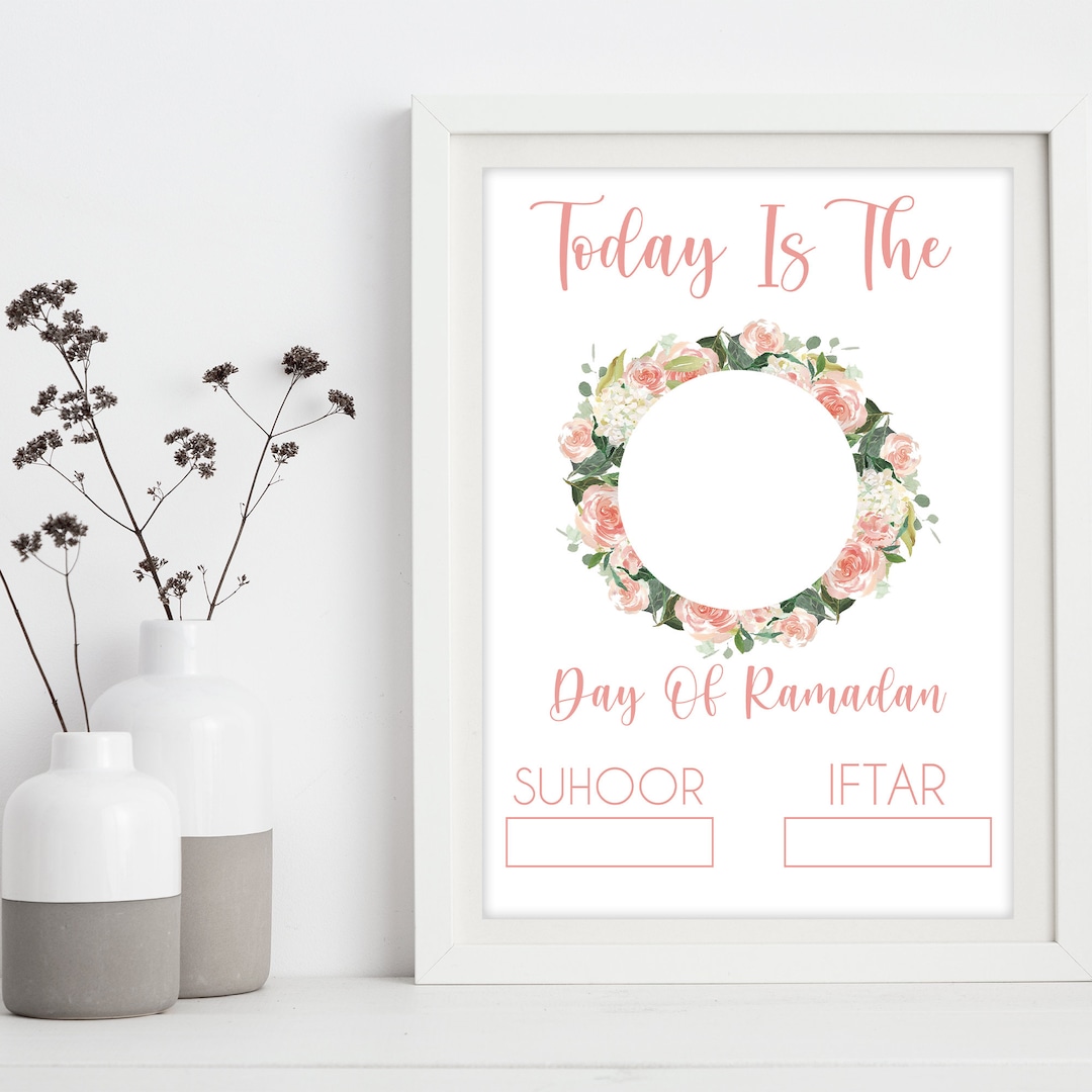 PRINTABLE Pink Ramadan Count-down | Ramadan Islamic Decor | Countdown ...