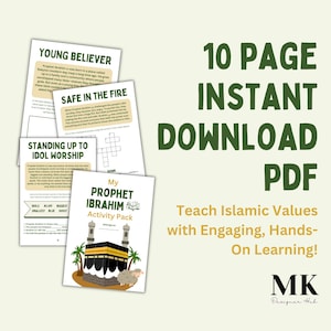 Prophet Ibrahim (AS) Activity Pack for Kids | Islamic Learning ...