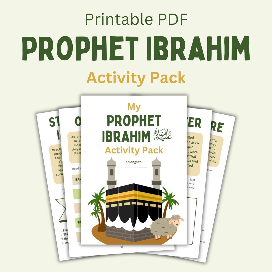 Prophet Ibrahim (AS) Activity Pack for Kids | Islamic Learning ...