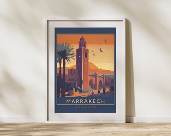 Marrakech, Morocco Travel Poster - Etsy