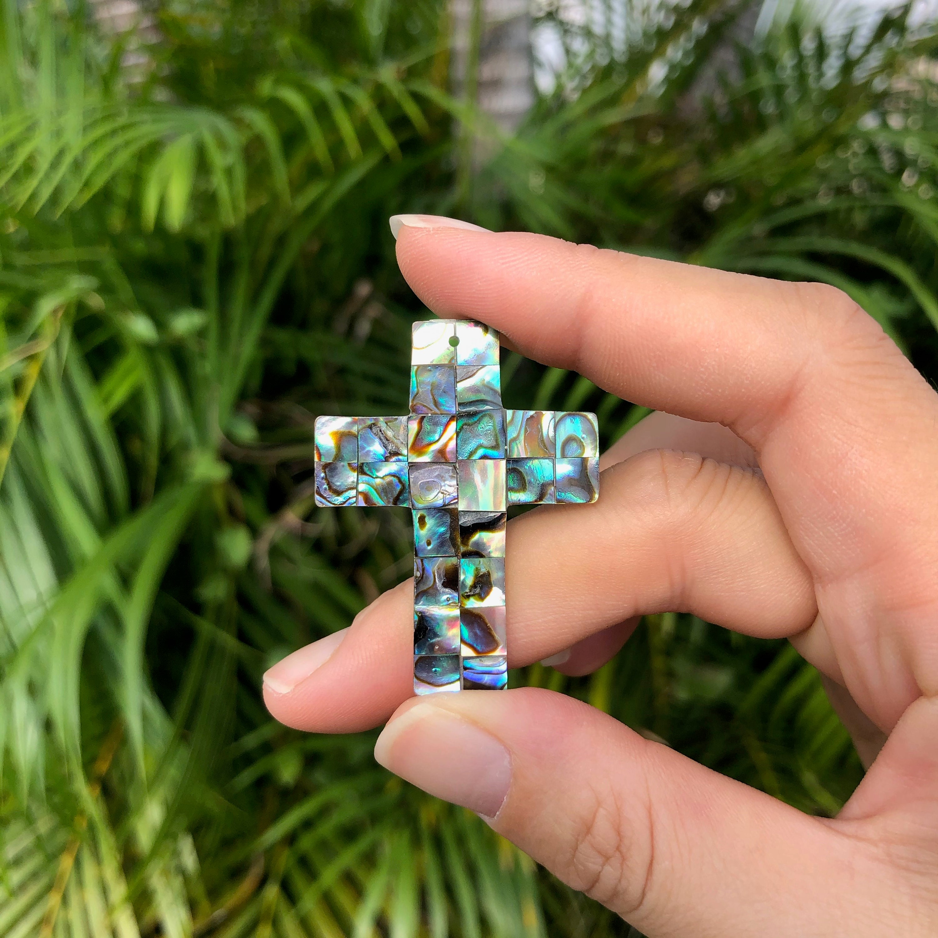 Abalone Shell Cross Pendant Abalone Mosaic Shell Cross Paua - Etsy UK