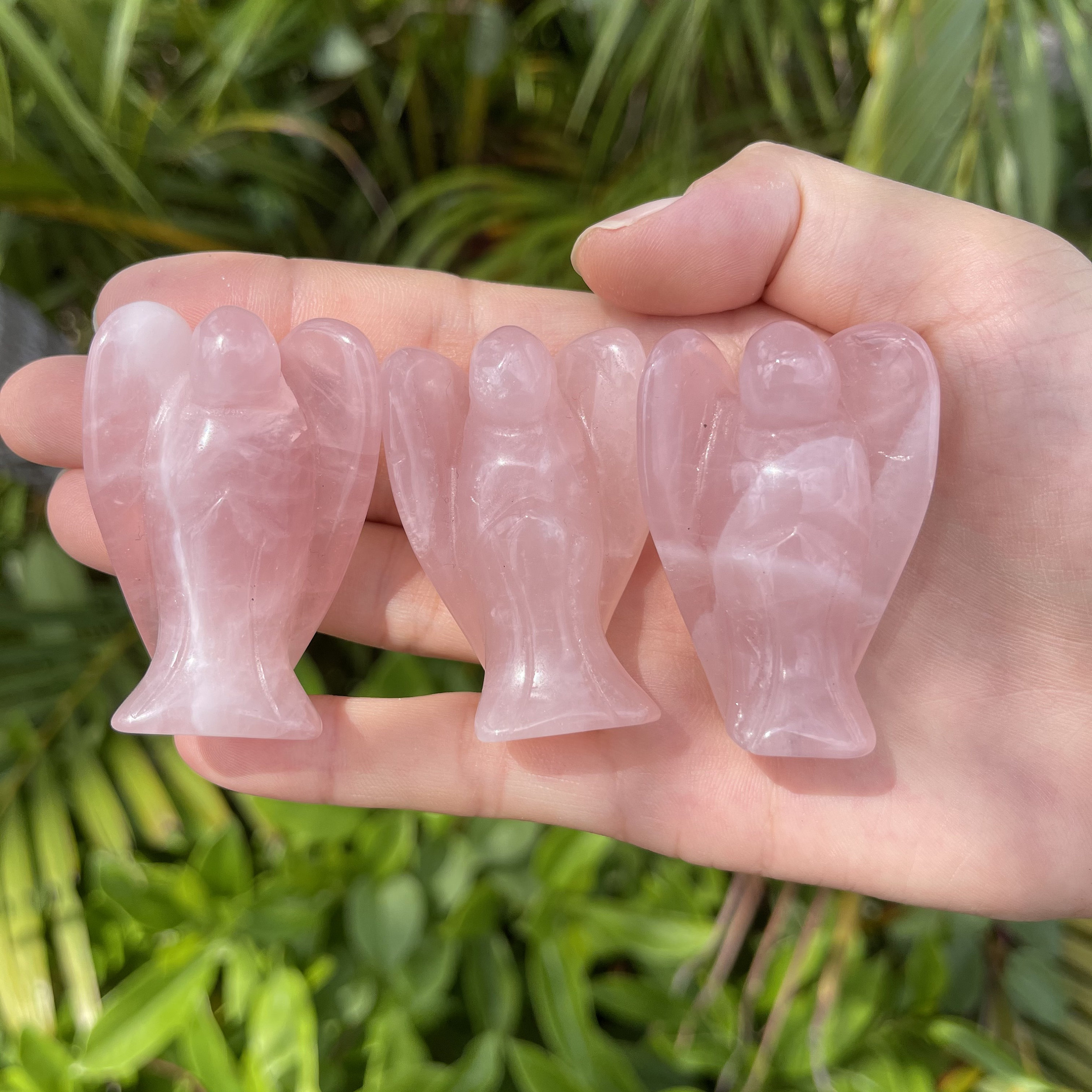 High Quality Rose Quartz Angel Carving Crystal Angel - Etsy