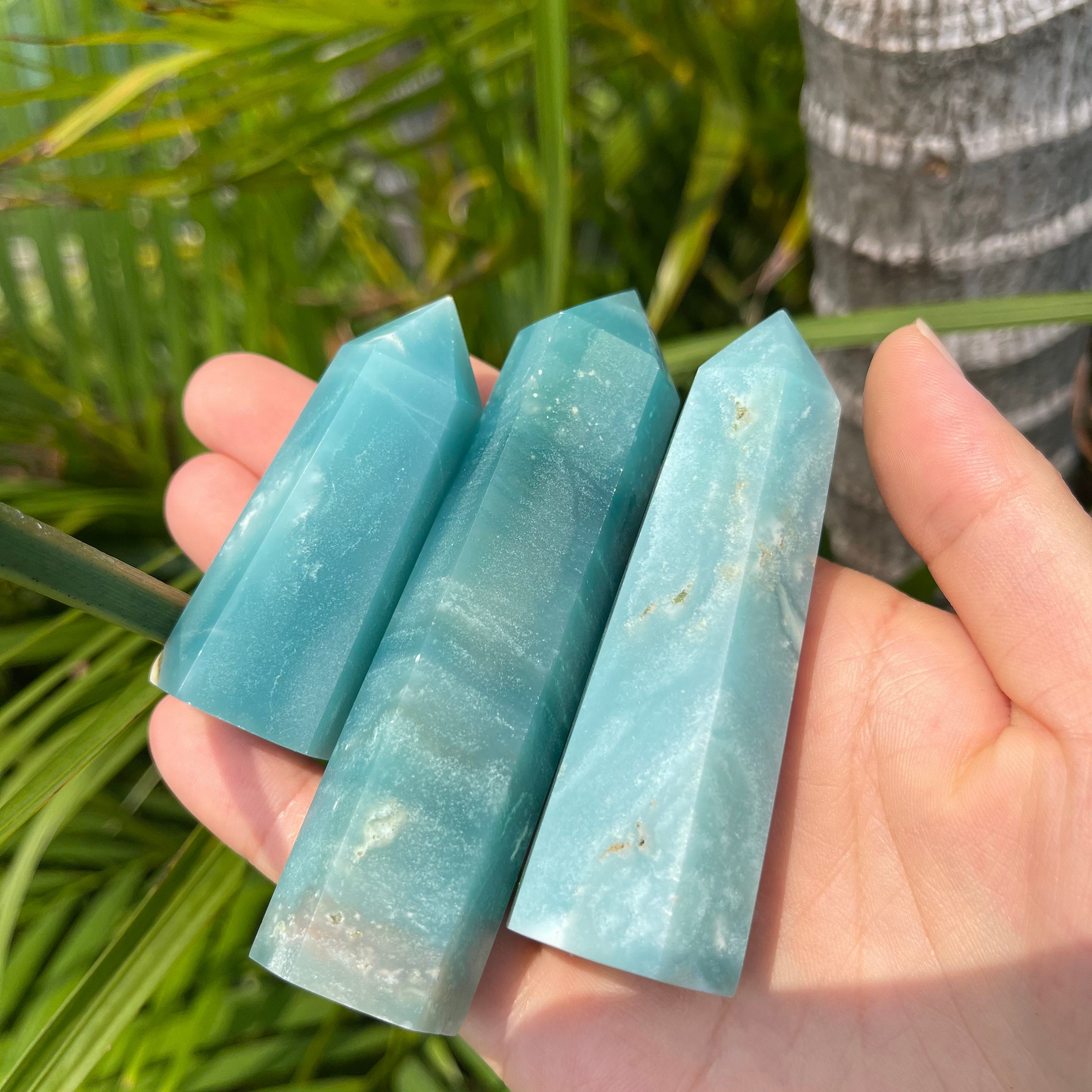 Caribbean Blue Calcite Tower Blue Quartz Tower Calcite - Etsy Australia