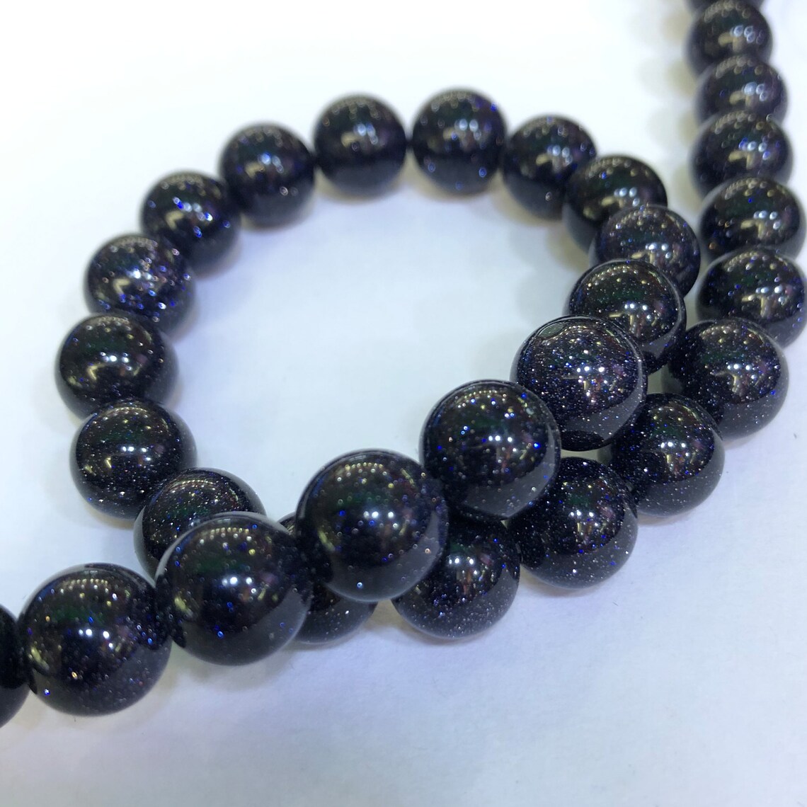 Blue Sandstone Beads Round Shape Smooth Loose Beads Wholesale 4mm, 6mm ...