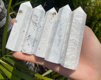 Snow White Agate - Etsy