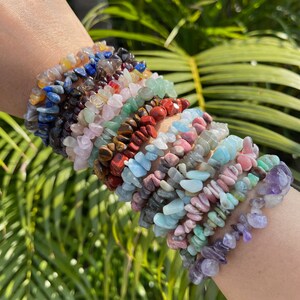 Crystal Chip Bracelets, Stretchy Crystal Bracelets, Gemstone Chip Beads ...
