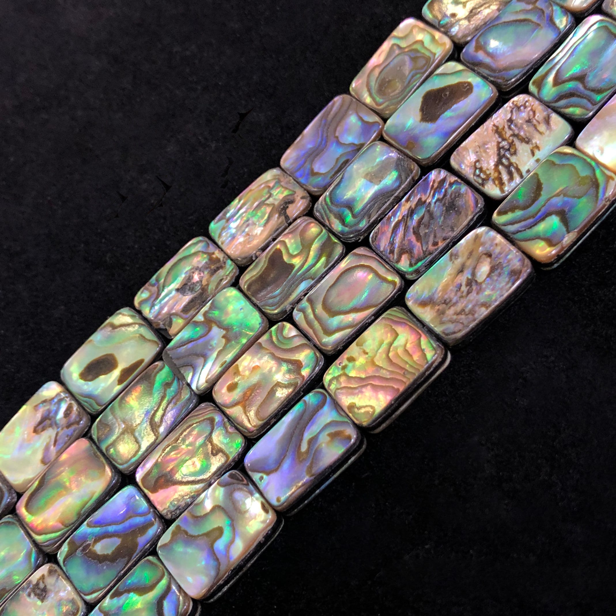 Rectangle Abalone Shell Flat Shell Beads Natural Abalone - Etsy